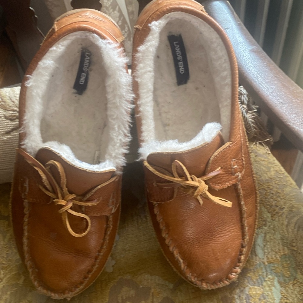 Genuine Smooth Leather Shearling Lined Slippers/Shoes… - Gem